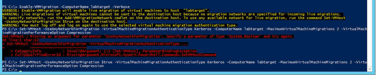 Live Migrating a Virtual Machine from a Hyper-v 2012 stand-alone Host ...